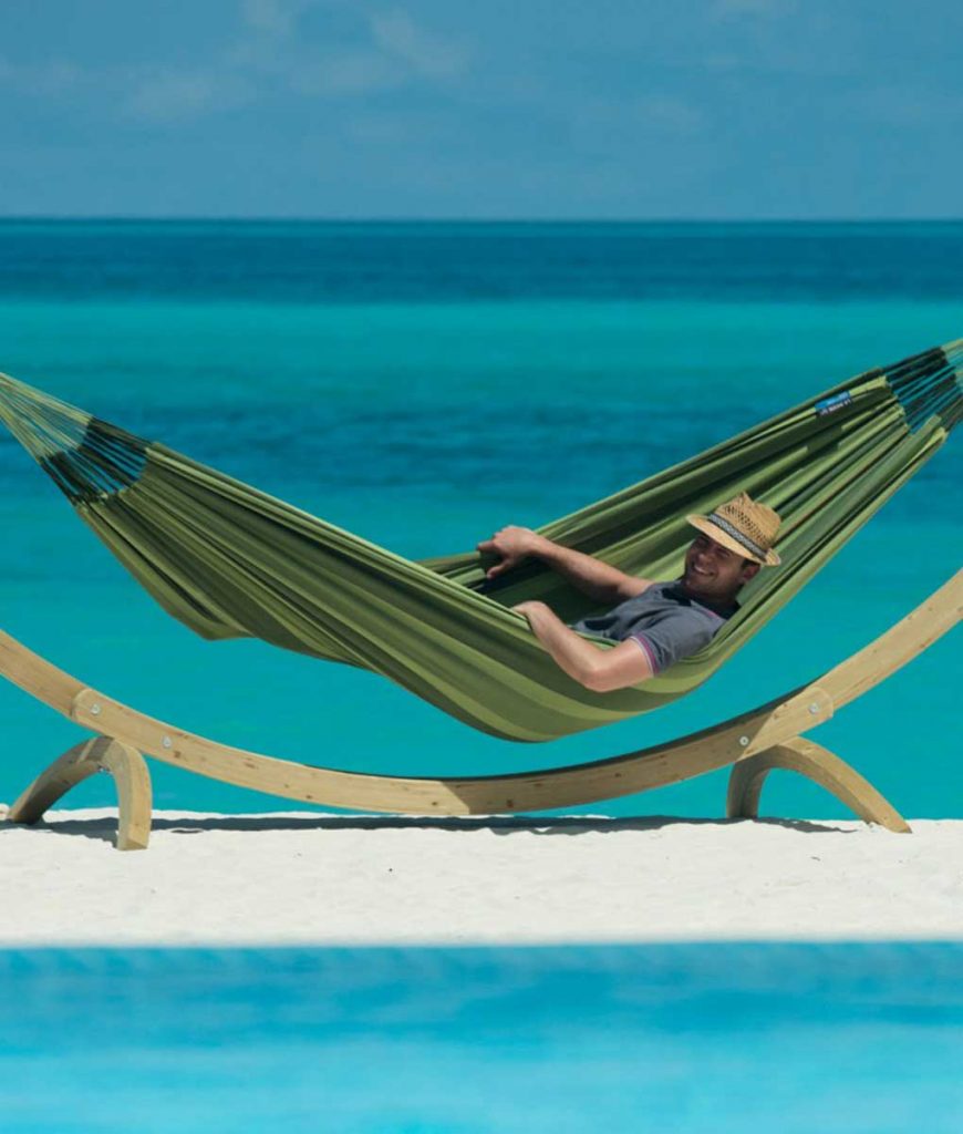 Hamak-klasicheski-dvoen-Aventura-zelen-LA-SIESTA-2-BEoutdoor | БАЗА